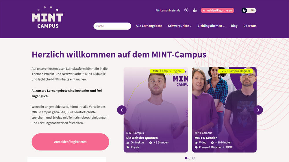 MINT-Campus mit kostenlosen digitalen Lernangeboten | Stifterverband